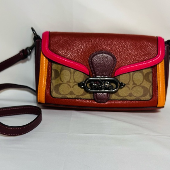 Coach | Bags | Coach Jade Shoulder Bag Crossbody Colorblock Leather ...